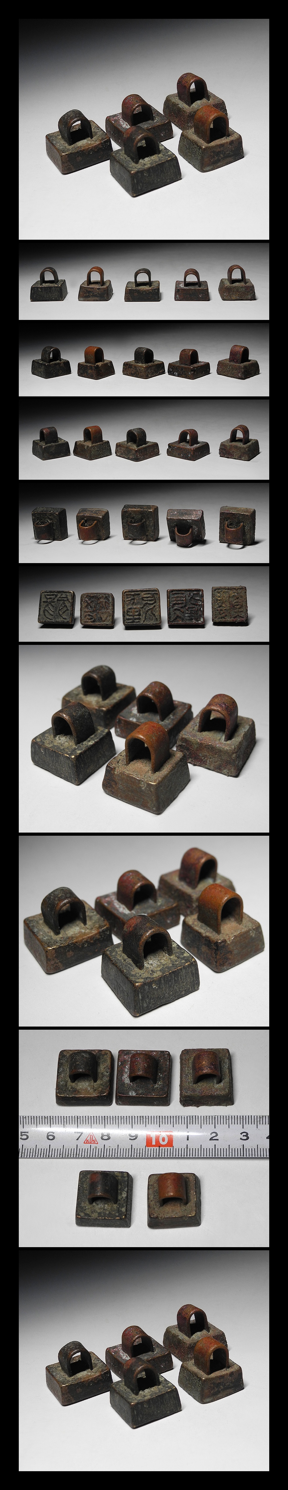 【樂淘letao】日本代購代標第一品牌－緑屋i 中国古玩 古銅 銅印 糸印 5点 唐物 時代物 i9/1127-6/30-5#60